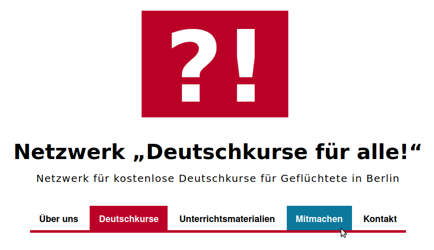 Deutschkurse | Netzwerk „Deutschkurse für alle!“